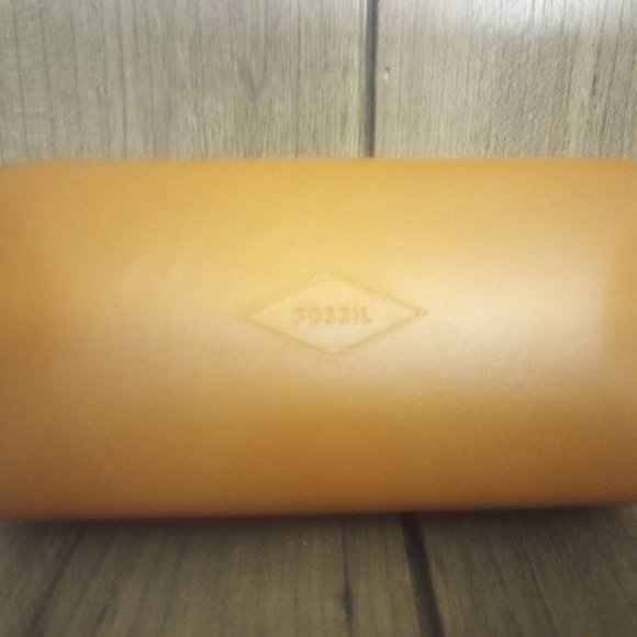 Fossil | Accessories | Fossil Eyeglass Sunglass Case Brown Faux Leather ...
